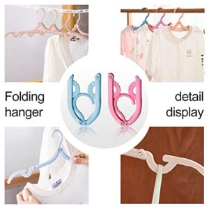 12 Pcs Travel Hangers,Portable Folding Clothes Hangers ，Clothes Drying Rack for Home and Travel （3 Color）