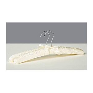 Satin Padded Hangers for Delicate Wedding Dresses Silk Hangers with Anti-Rust Swiveling Chrome for Winter Sweaters