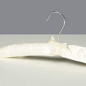 Satin Padded Hangers for Delicate Wedding Dresses Silk Hangers with Anti-Rust Swiveling Chrome for Winter Sweaters