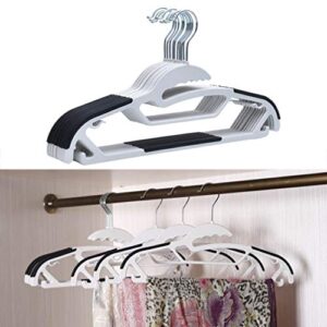 Heavy Duty Standard Plastic Hangers: Laundry Hangers Shirt Hanger Non Slip Clothes Hangers for Suits, Coats, Dress, Shirts, or Belts