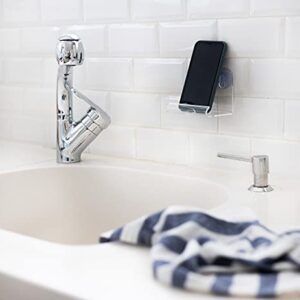 Acrylic Shower Phone Holder - Bathroom Phone Holder - Shower Cell Phone Holder (Transparent)