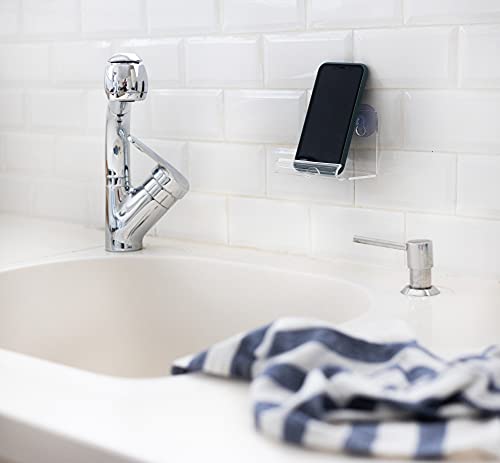 Acrylic Shower Phone Holder - Bathroom Phone Holder - Shower Cell Phone Holder (Transparent)