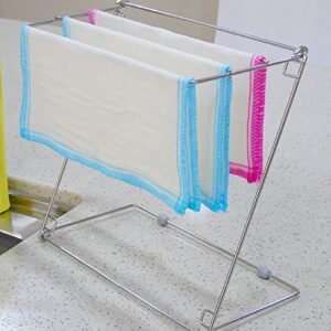 Da Jia Folable Kitchen Towel Rag Rail Drying Rack Holder Shelf Household Hanging Storage Organizer