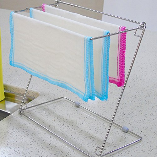 Da Jia Folable Kitchen Towel Rag Rail Drying Rack Holder Shelf Household Hanging Storage Organizer