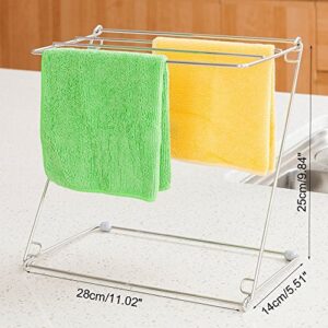 Da Jia Folable Kitchen Towel Rag Rail Drying Rack Holder Shelf Household Hanging Storage Organizer