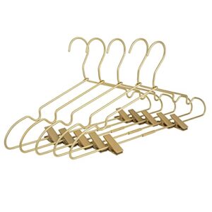 Koobay 12.5" Gold Metal Baby Clothes Clips Hanger Children Kids Coat Hanger Display and Storage 10Pack