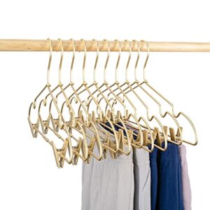 Koobay 12.5" Gold Metal Baby Clothes Clips Hanger Children Kids Coat Hanger Display and Storage 10Pack