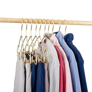 Koobay 12.5" Gold Metal Baby Clothes Clips Hanger Children Kids Coat Hanger Display and Storage 10Pack