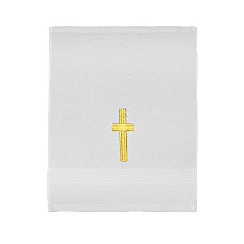 H.F. Clergy Towel with Pastor’s Appreciation Gold Cross (White/Gold)