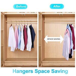 100Pcs Clothes Hanger Connector Hooks,Thicken Hanger Hooks Space Saver,Heavy Duty Space Saving for Closet and Clothes Closet Organizer(Black)