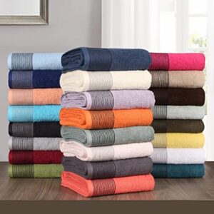 BELIZZI HOME 100% Cotton Ultra Soft 6 Pack Towel Set, Contains 2 Bath Towels 28x55 inchs, 2 Hand Towels 16x24 inchs & 2 Washcloths 12x12 inchs, Compact Lightweight & Highly Absorbant - Burgundy