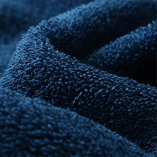 QWERTY Cotton Towels Bathroom Face Bath Towel Set Soft Five Star Hotel Towel Adults Serviette (Color : Black)