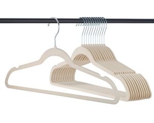 home-it 30 pack clothes ivory hangers ultra thin no slip hanger hook swivel 360-ultra thin, ivory (30 pack)