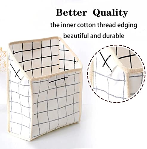 HUIGOU 2 Packs Wall Hanging Basket Fabric Closet Hanging Storage Caddy Bag Desktop Organizer Over The Door Pouch Hanging Shelf Organizer Baskets for Home Kitchen Bathroom Bedroom