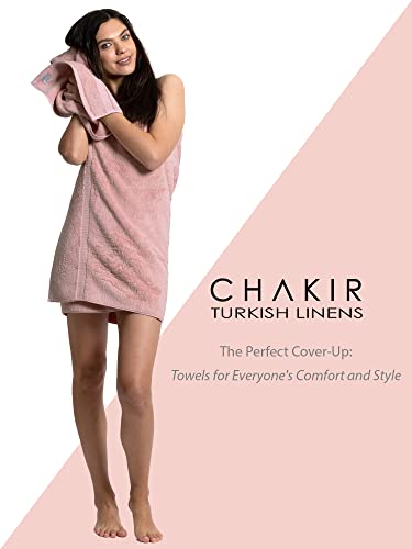 Chakir Turkish Linens Luxury Spa and Hotel Quality Premium Turkish Cotton 6-Piece Towel Set (2 x Bath Towels, 2 x Hand Towels, 2 x Washcloths)