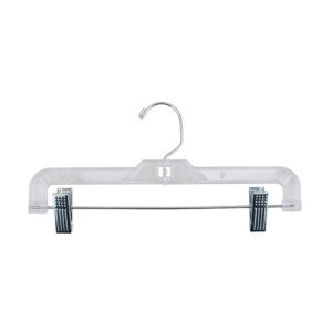 nahanco 611rc super heavy weight skirt/slack hanger, 12", clear (pack of 100)