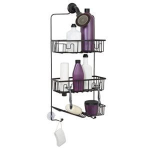 zenna home hanging over-the-shower caddy, oil rubbed bronze