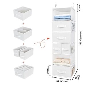 GRANNY SAYS Bundle of 1-Pack Hanging Clothing Organizer & 3-Pack Trapezoid Storage Bins