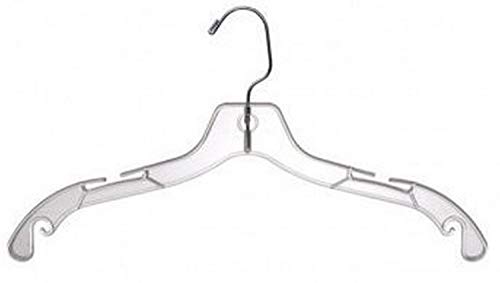 Only Hangers Clear Plastic 17" Dress Hanger (Box of 50)