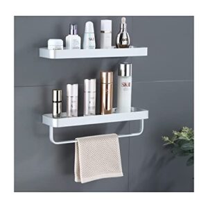 ddtohan 15.7" glass bathroom shelves over toilet with towel bar shelf for bathroom organizer