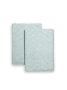 chortex honeycomb0 turkish cotton bath sheet, set of 2 (duck egg)