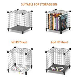 HOMIDEC Closet Organizer, 16 Wire Cube Storage Organizer DIY Bookcase Bookshelf, Metal Grids Storage Shelves for Office, Bedroom, Living Room, Modular Storage Cubes Unit