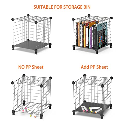 HOMIDEC Closet Organizer, 16 Wire Cube Storage Organizer DIY Bookcase Bookshelf, Metal Grids Storage Shelves for Office, Bedroom, Living Room, Modular Storage Cubes Unit