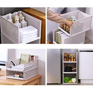 Yoillione White Wardrobe Closet Organizers Clothes Storage Organizer Wardrobe Shelve,Sinside Closet Organizer Container Closet Storage Drawers,Plastic Bathroom Kitchen Cupboard Organizer