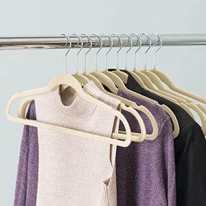 Velvet Slim Non-Slip Hangers (10 Pack) Ivory by Home Basics