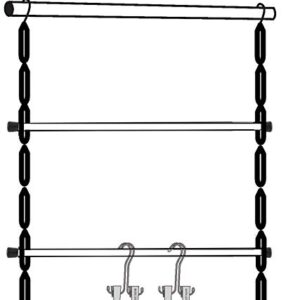 Deluxe 12-Pair Hanging Boot Storage - Double Decker Caddy Includes 12 Boot Hangers (Boot Organizer, Boot Hanger, Boot Storage System) (White System with 12 Boot Hangers)