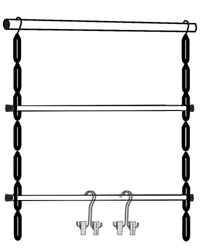 Deluxe 12-Pair Hanging Boot Storage - Double Decker Caddy Includes 12 Boot Hangers (Boot Organizer, Boot Hanger, Boot Storage System) (White System with 12 Boot Hangers)