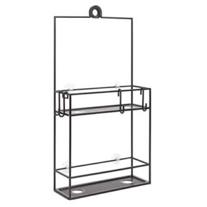 umbra 023461-040 cubiko shower caddy, black metal shower caddy over the shower head