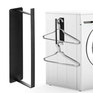 kkuyt magnetic hanger organizer, hanger storage stacker holds up 40 metal coat hanger, hanger rack for washing machine, wall mount clothes hanger holder rack to keep laundry room closet tidy