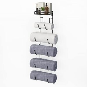 soduku wall mount metal wine/towel rack with top shelf