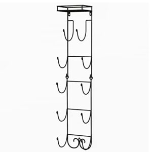 SODUKU Wall Mount Metal Wine/Towel Rack with Top Shelf