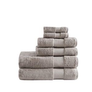 madison park turkish bath towel set, taupe