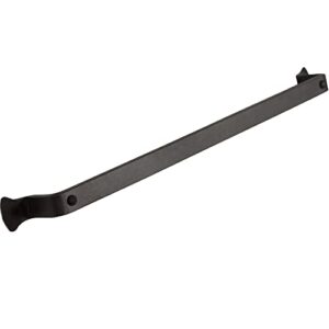 rtzen farmhouse towel rack for bathroom - handcrafted wrought iron kitchen towel bar straight wall mount rod - matte black towel hanger for home or office - 17" rack fits 14" towels (medium)