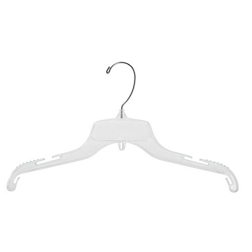 Youth Top Hangers 15” Plastic Clear Case of 100