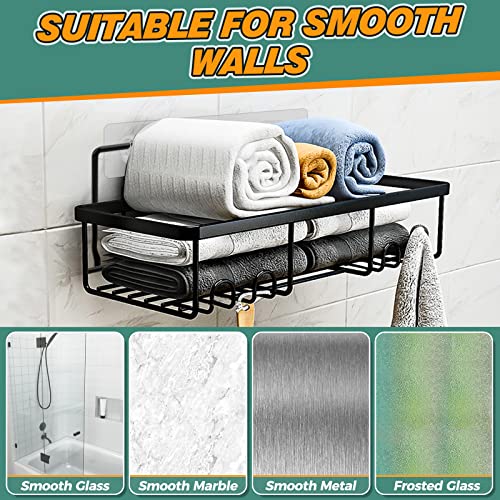 Shower Caddy, 5-Pack Shower Shelves Adhesive Shower Organizer No Drilling, Large Capacity Rustproof Stainless Steel Bathroom Show Shelf With Soap Holder, Food Storage Basket for Kitchen Storage