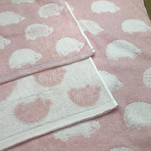 Imabari Brand Hedgehog Face Towel, Set of 3, 13.4 x 31.5 inches (34 x 80 cm)