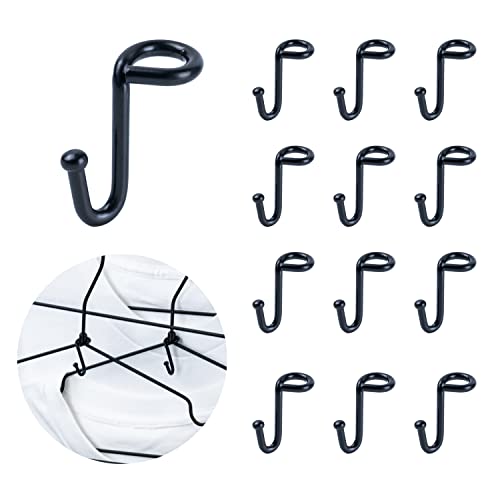 Koobay Clothes Hanger Connector Hooks, 36PCS, Clothes Hanger Organizer Mini Space Saver Hangers Clothes Hanger Extender Cascading Connection Hooks for Wooden/Velvet/Metal/Plastic Hangers (Black)