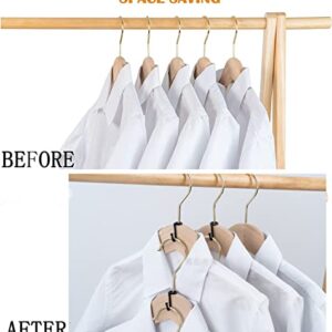 Koobay Clothes Hanger Connector Hooks, 36PCS, Clothes Hanger Organizer Mini Space Saver Hangers Clothes Hanger Extender Cascading Connection Hooks for Wooden/Velvet/Metal/Plastic Hangers (Black)