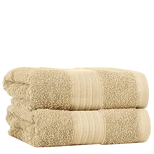 Baltic Linen Pure Cotton 2-Pack Bath Sheets Cotton Straw