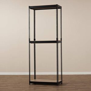 Baxton Studio Gavin 3 Shelf Metal Closet Coat Rack Storage Organizer