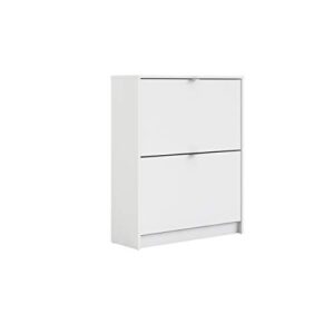 tvilum bright 2 drawer shoe cabinet, white