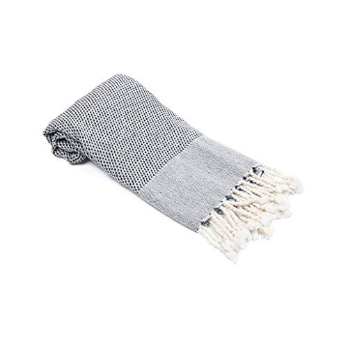 Whisper Weight Turkish Hand Towel (Black)