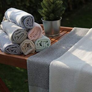 Whisper Weight Turkish Hand Towel (Black)