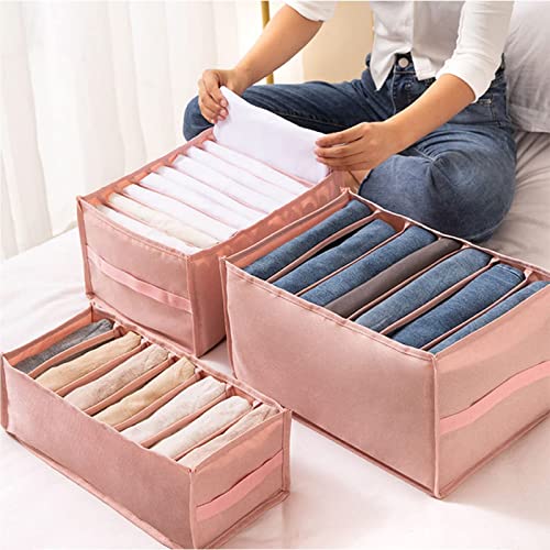 Clothes Organizer- Upgrade Wardrobe Clothes Organizer Foldable and Washable Clothes Storage Organizer for Shirt Pants Jeans and Sweater, 2 x 9 Grids