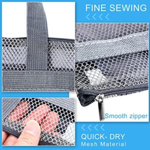 5 Pieces Mesh Shower Caddy Tote Gym Shower Caddy Travel Shower Bag Quick Dry Shower Bag with Zipper Portable Lightweight Hanging Mesh Toiletry Bag for Shower College Dorms Swimming Beach Games Sports