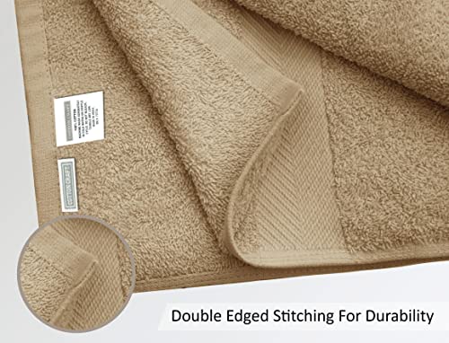 COTTON CRAFT Simplicity Bath Towels Set -7 Pack- 27x52-100% Cotton Bath Towel - Lightweight Absorbent Soft Easy Care Quick Dry Everyday Luxury Hotel Spa Gym Shower Beach Pool Camp Travel Dorm - Linen